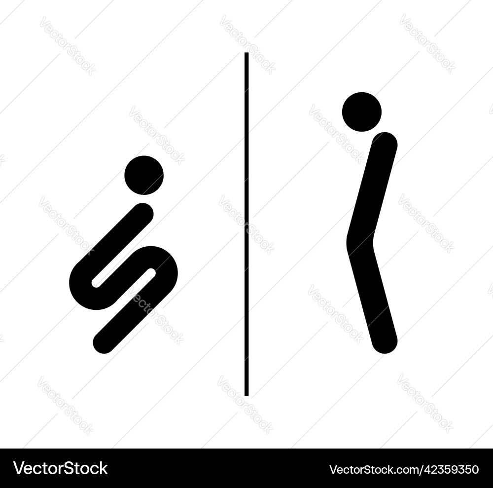 Minimal washroom signs Royalty Free Vector Image