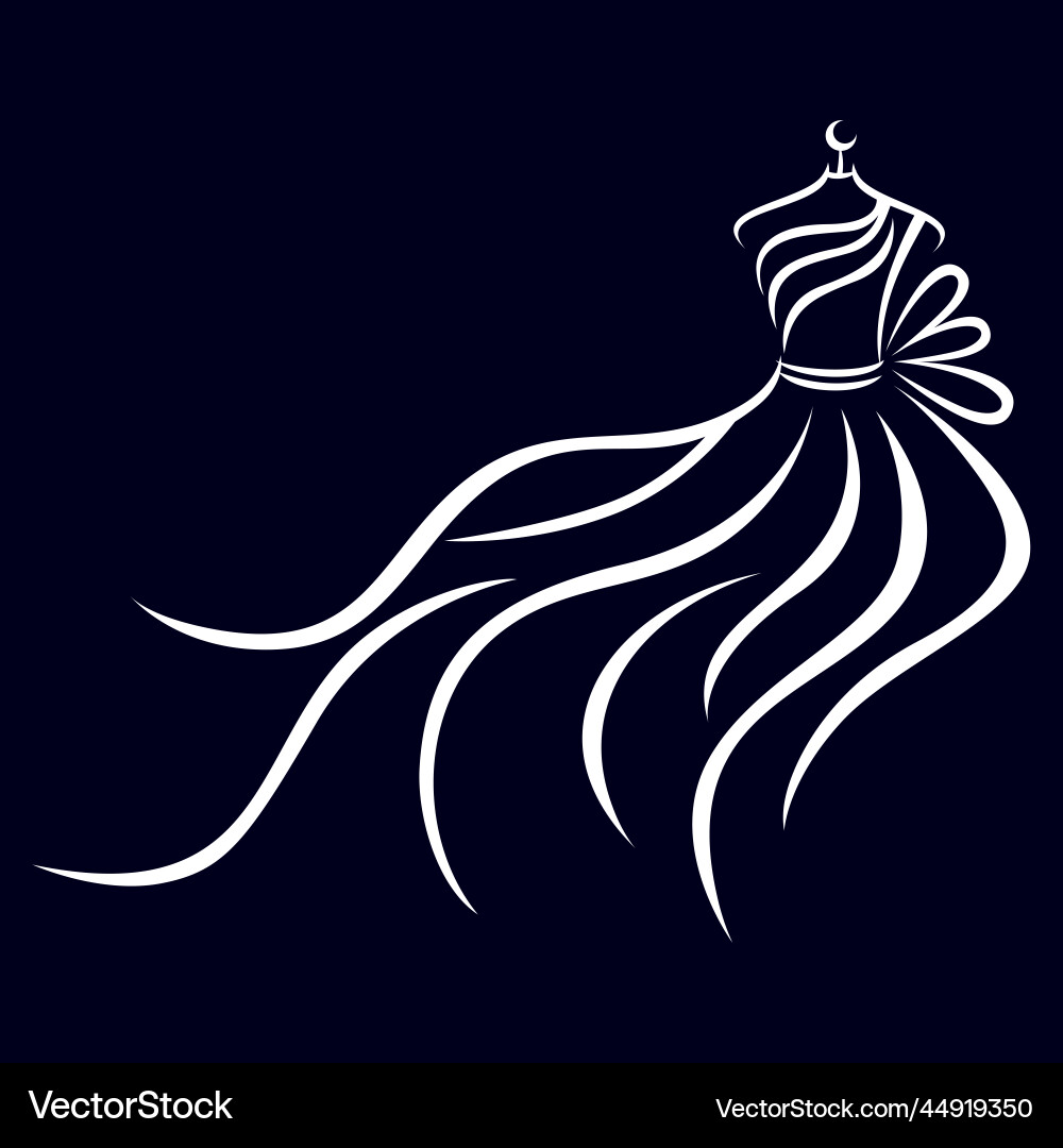 Modern creative stylish dress logo Royalty Free Vector Image