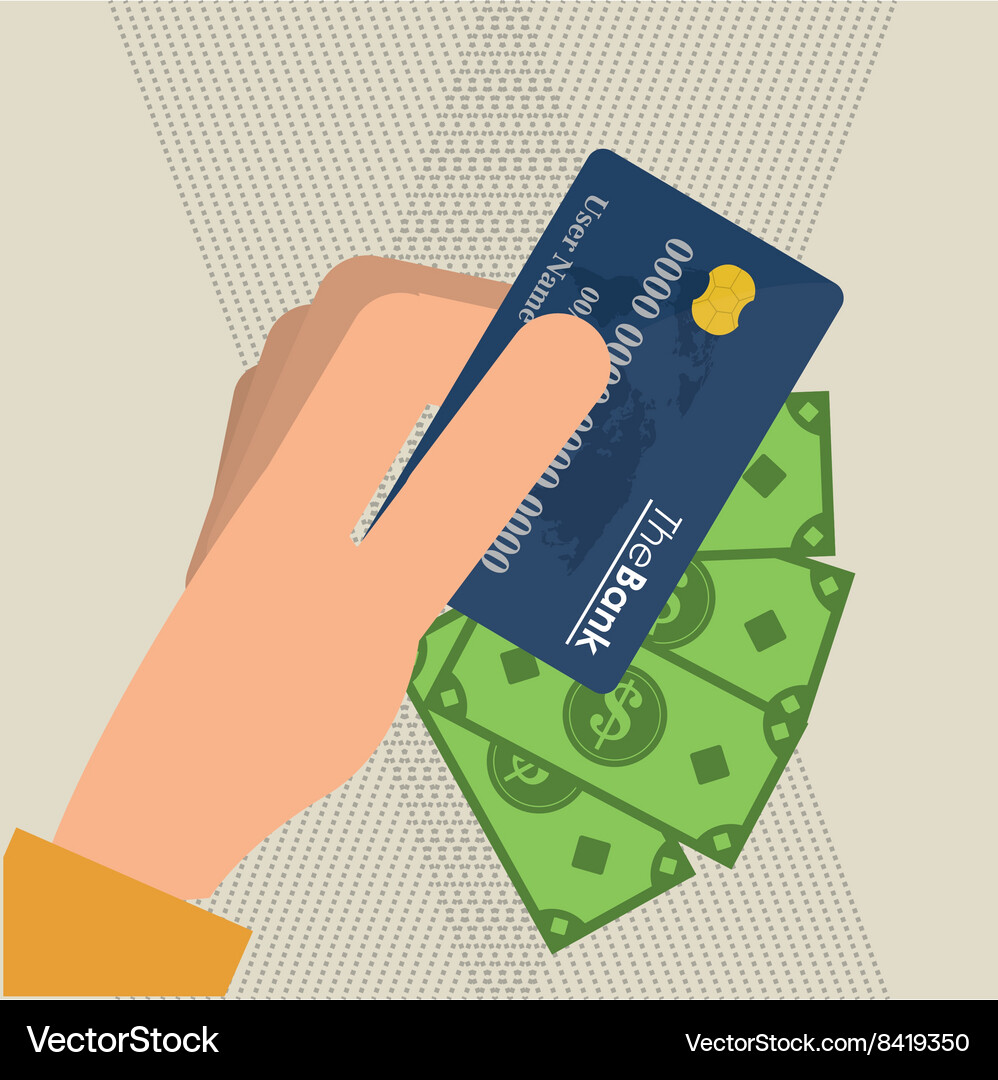 Payment with credit card design Royalty Free Vector Image