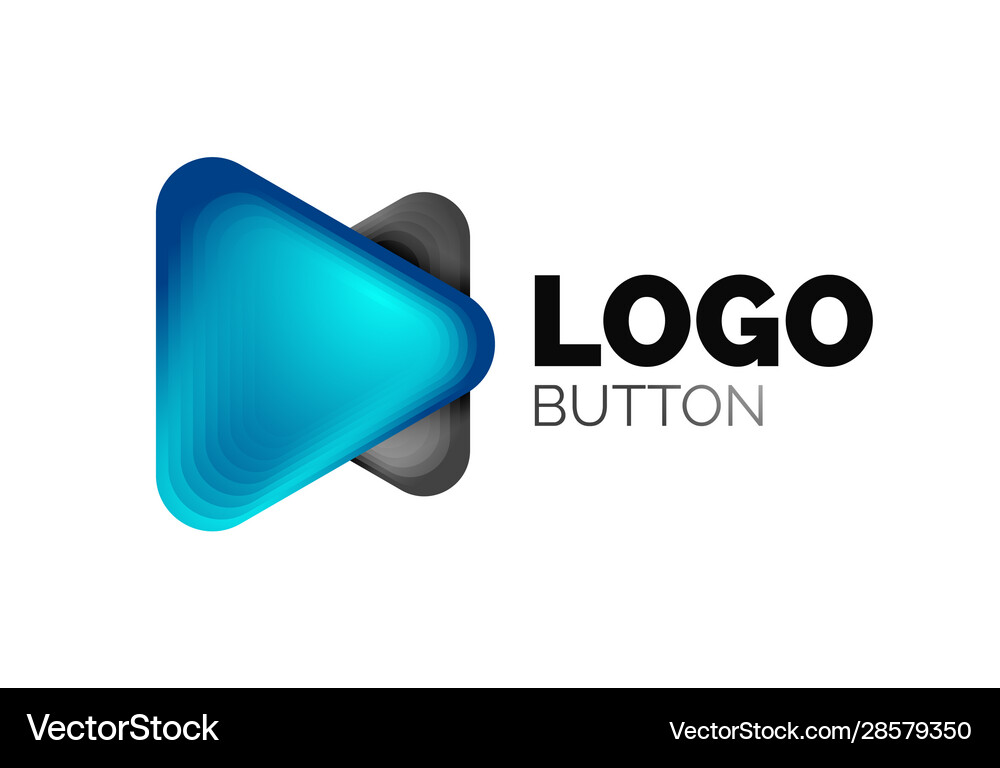 Play arrow or download button icon minimal Vector Image