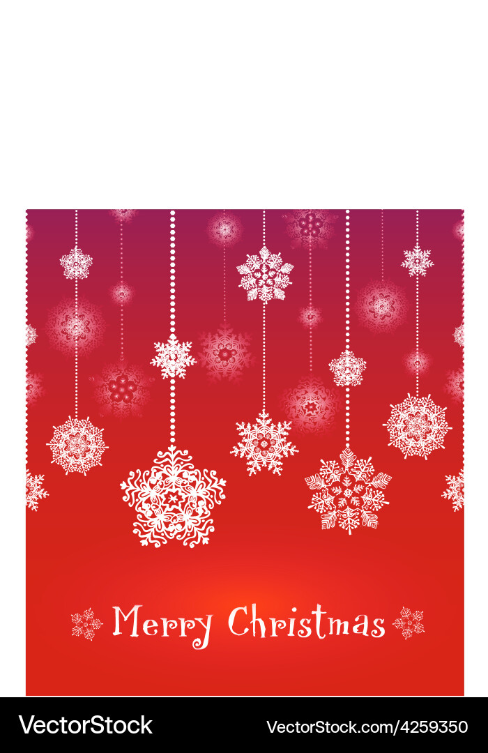 Red christmas greeting card Royalty Free Vector Image