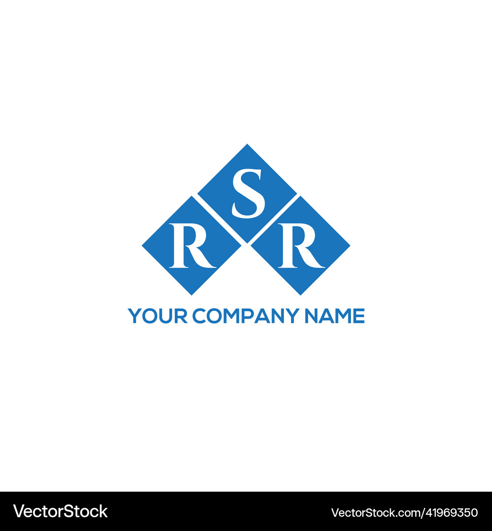 Rsr letter logo design on white background Vector Image