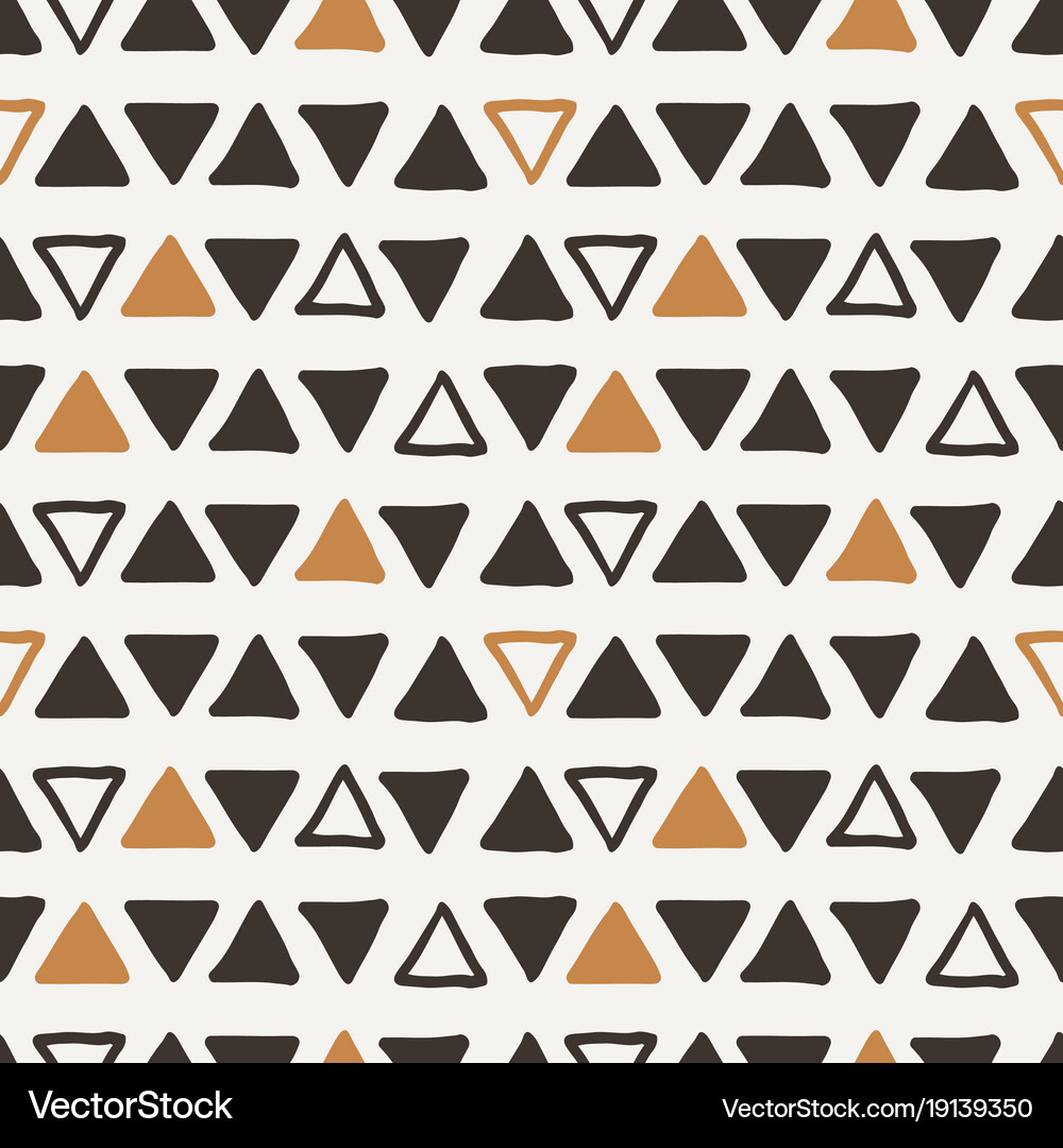 Seamless texture of hand-painted triangles Vector Image