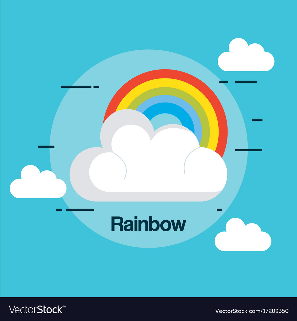 State of the rainbow weather Royalty Free Vector Image