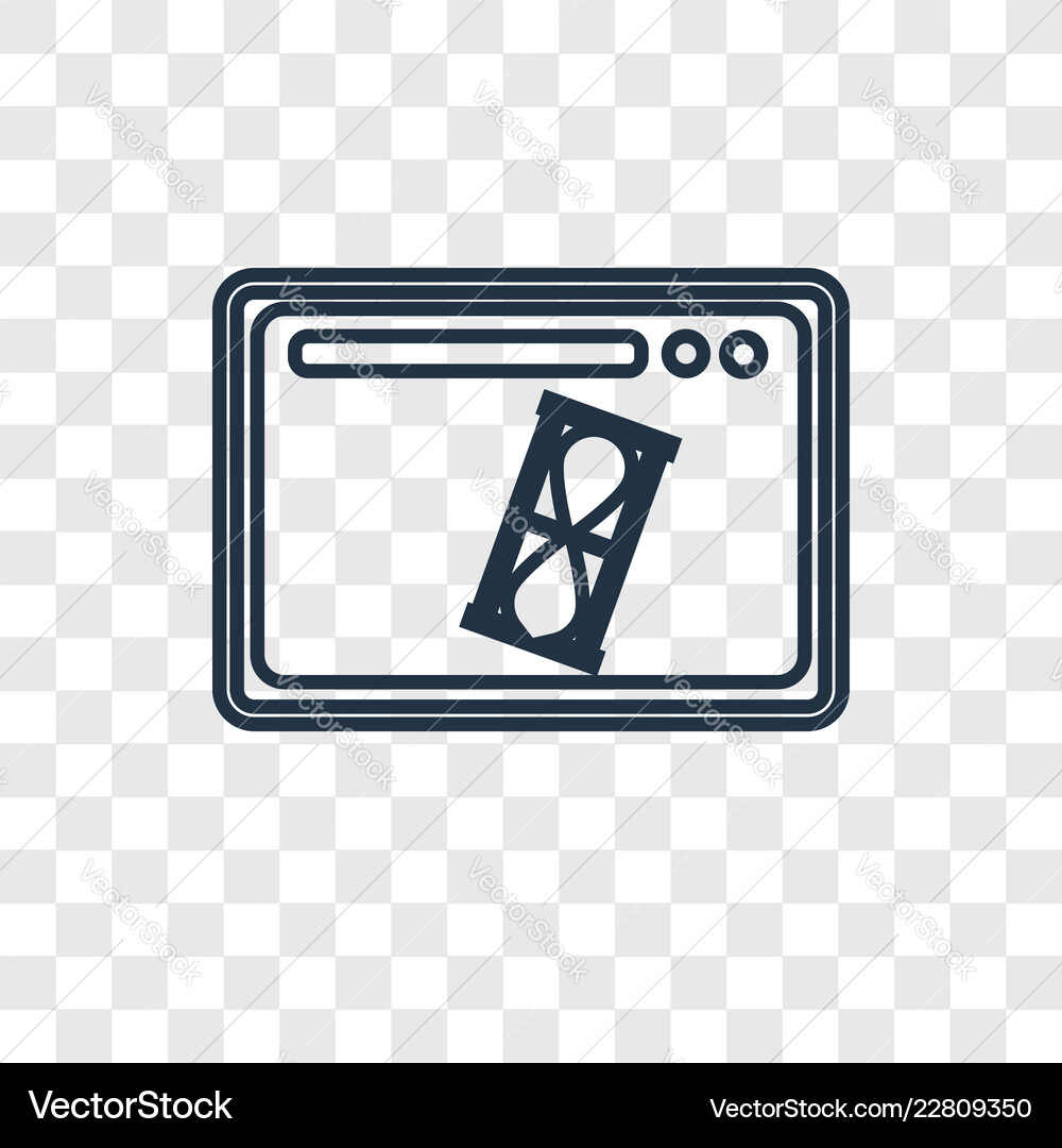 Visit concept linear icon isolated on transparent Vector Image