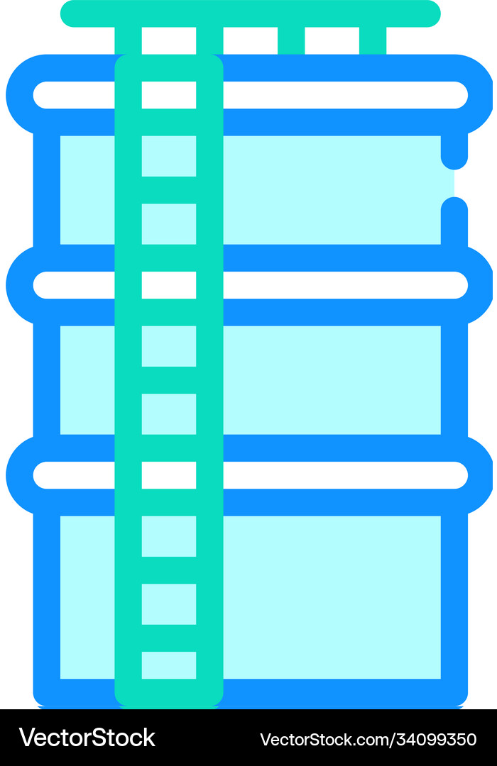 Water tank color icon flat Royalty Free Vector Image