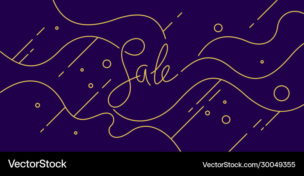 Bright colorful sale poster with dynamic waves Vector Image