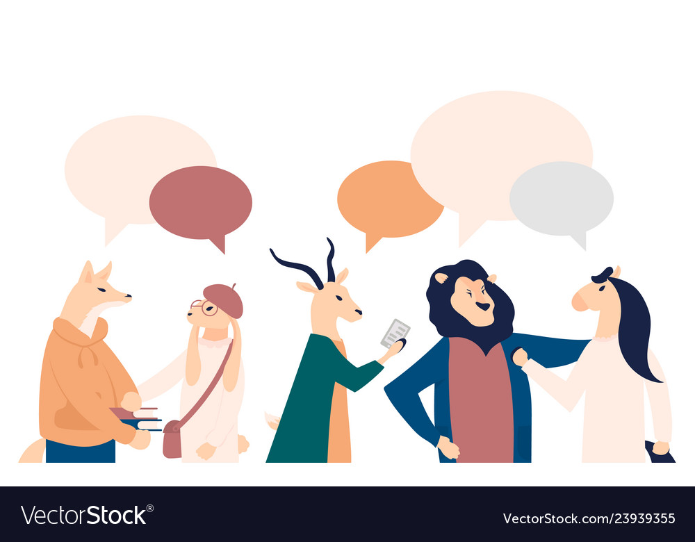 Businessmen discuss social network Royalty Free Vector Image Businessmen discuss social network Royalty Free Vector Image