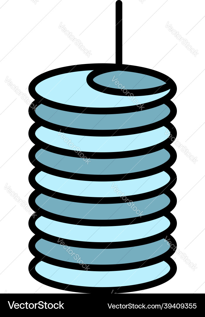 Coil icon color outline Royalty Free Vector Image