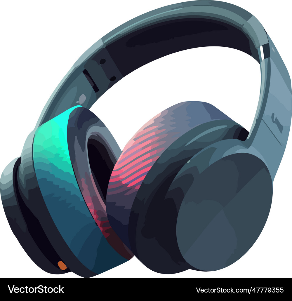 Modern headphones music Royalty Free Vector Image
