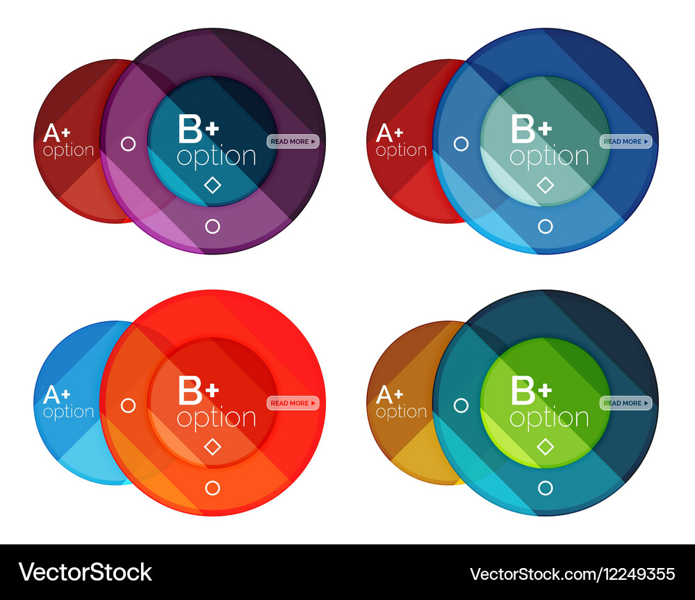 Set of round option diagram template for your data