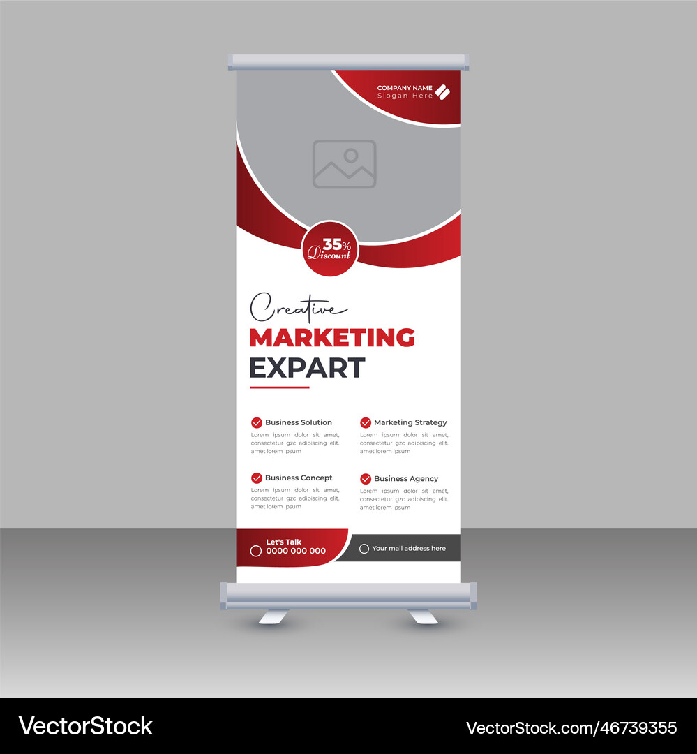 Standing x banner template design for business Vector Image