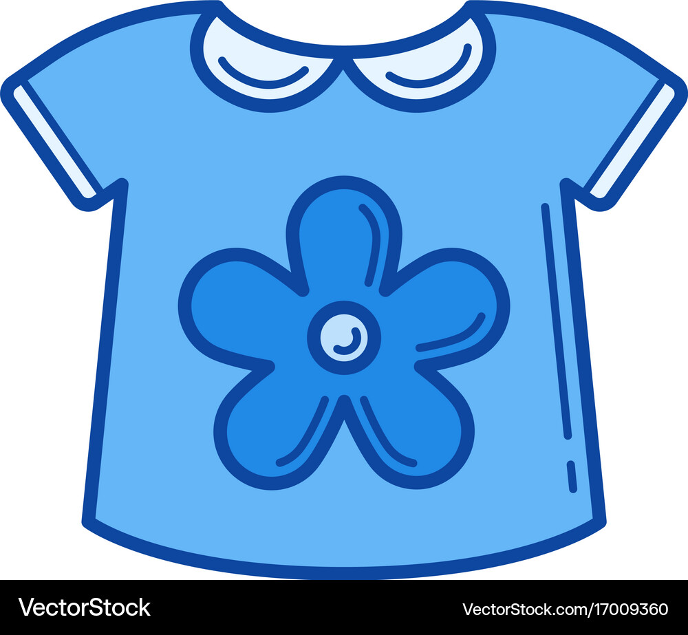 Baby shirt line icon Royalty Free Vector Image