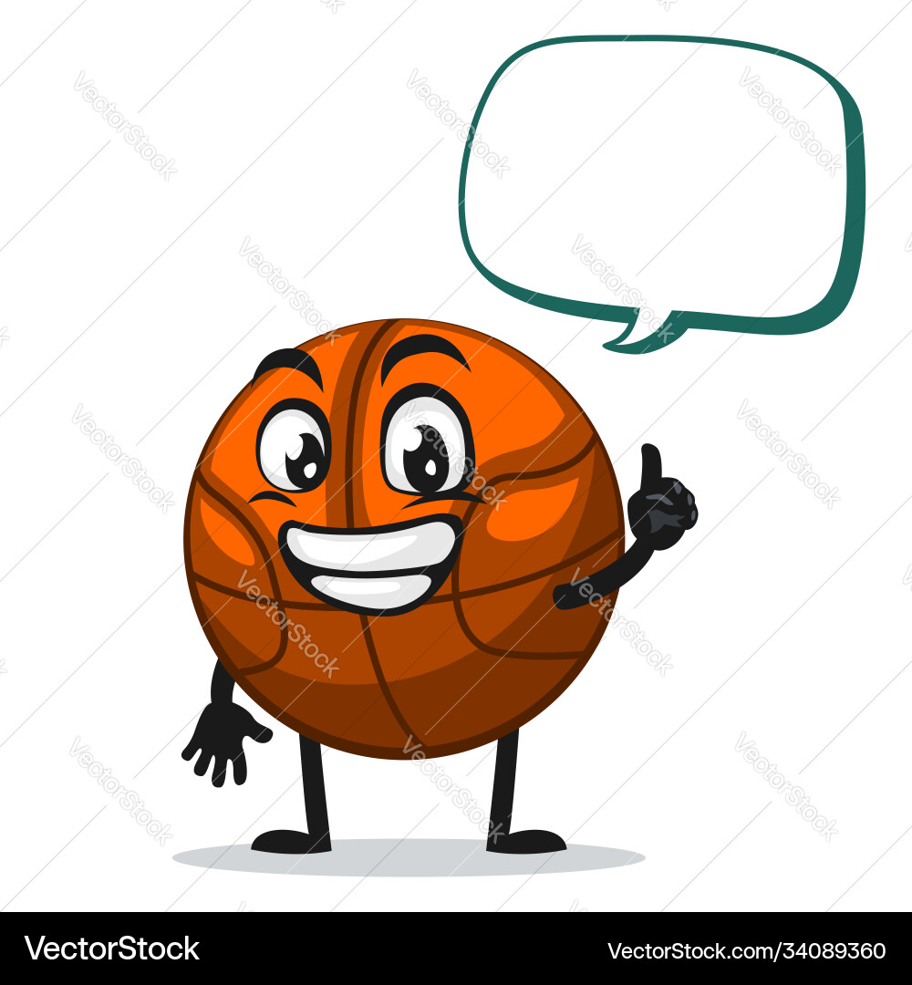 Basket ball mascot or character Royalty Free Vector Image