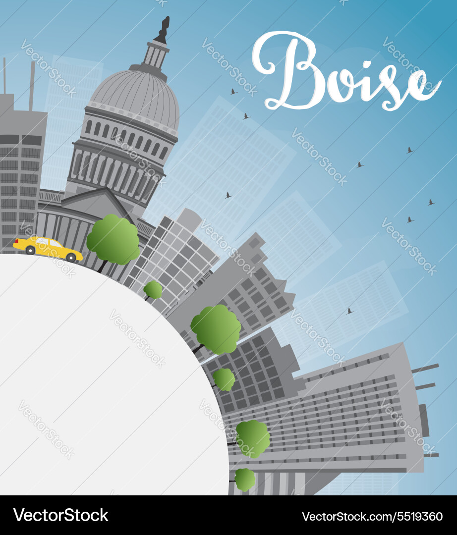 Boise Skyline Royalty Free Vector Image - VectorStock