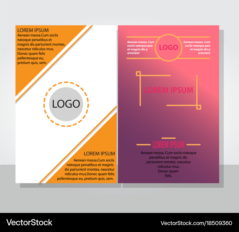 Business flyers and brochures with circle shape Vector Image
