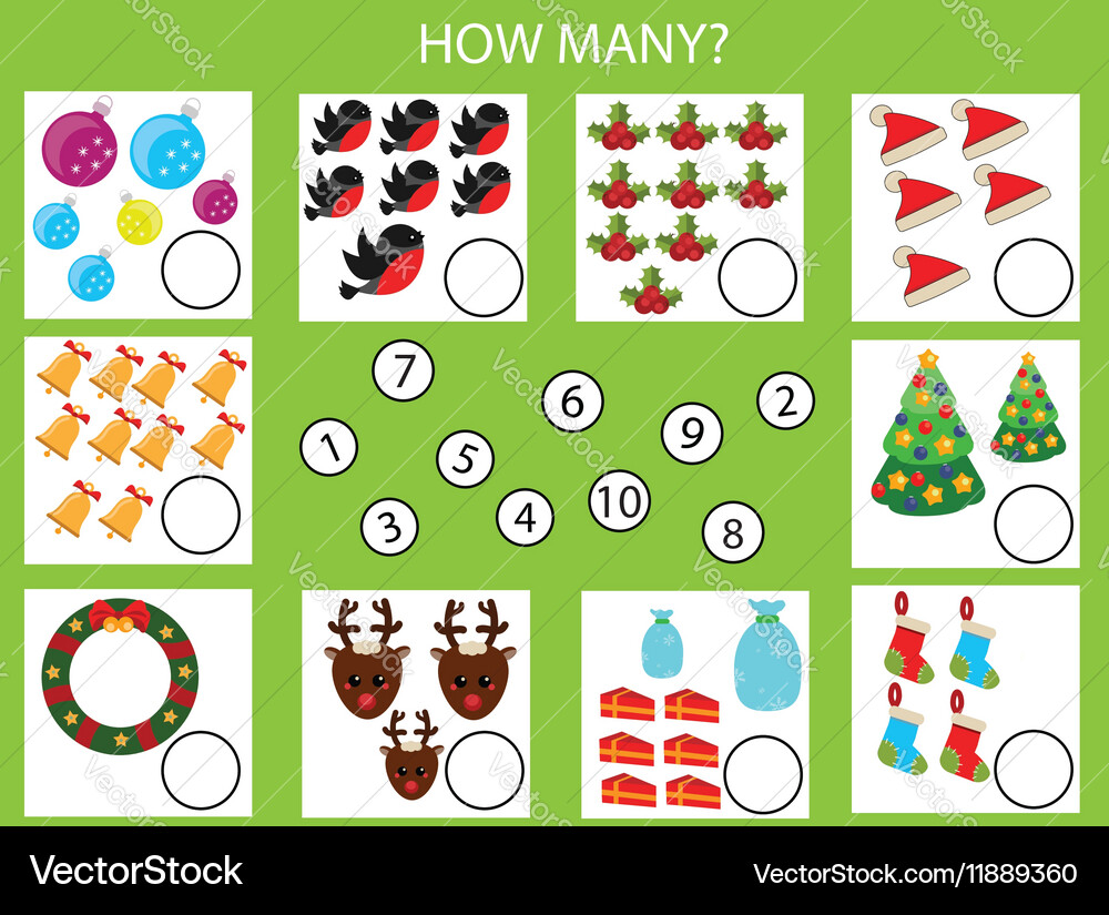 Counting educational children game kids activity Vector Image