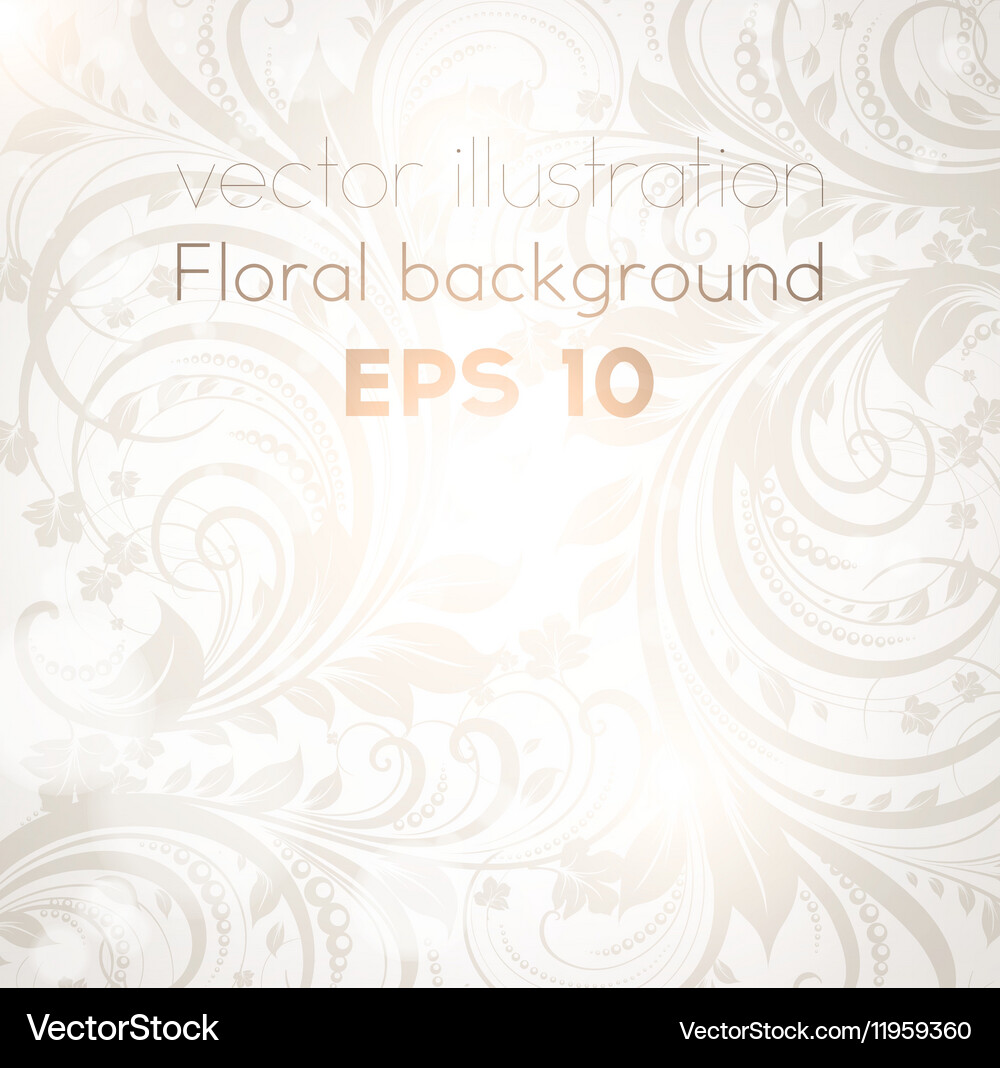 Floral background in neutral tones Royalty Free Vector Image