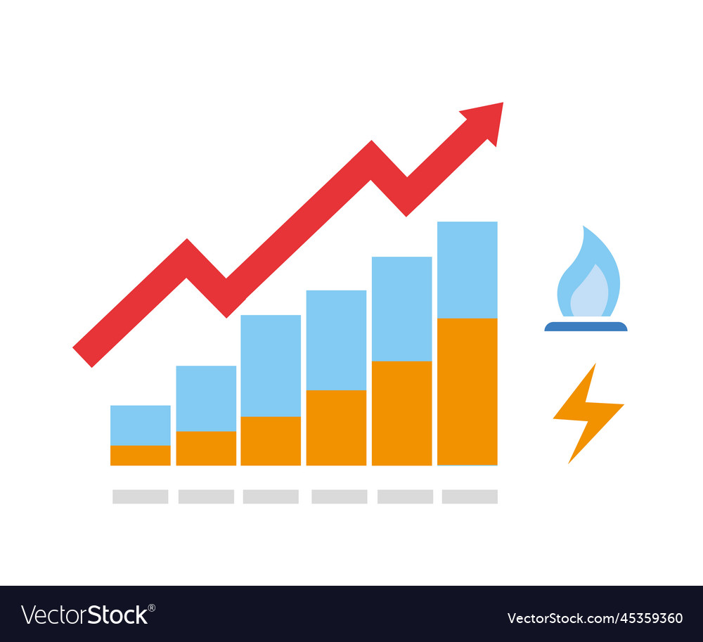 Global energy crisis high costs inflation Vector Image