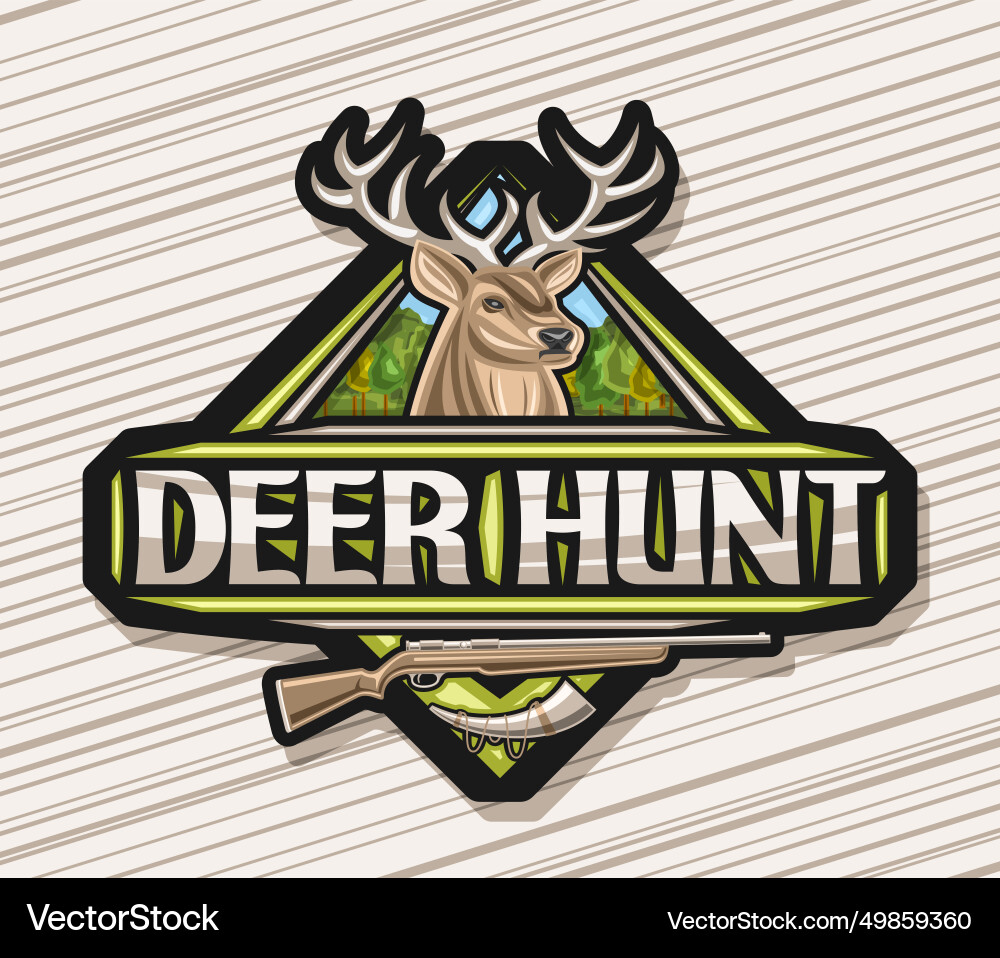 Logo for deer hunt Royalty Free Vector Image - VectorStock
