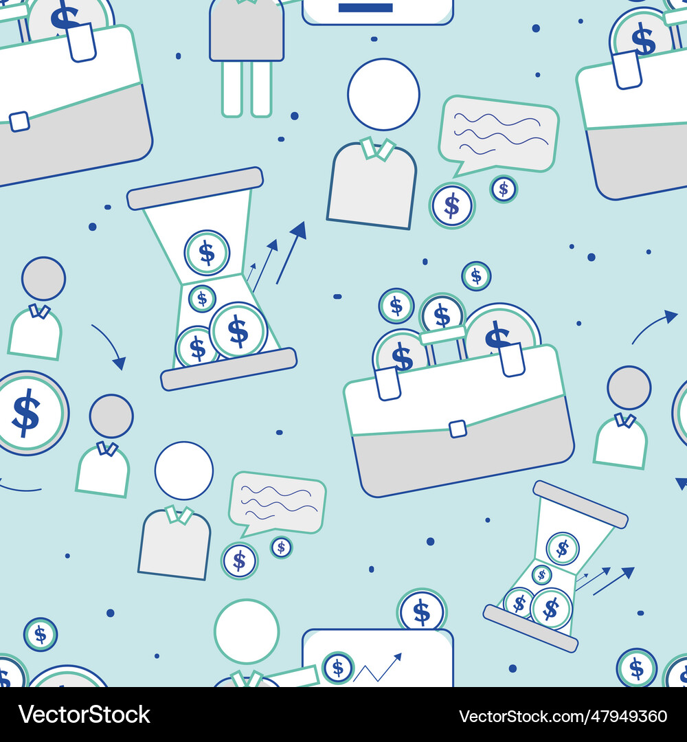 Seamless pattern background with business finance Vector Image