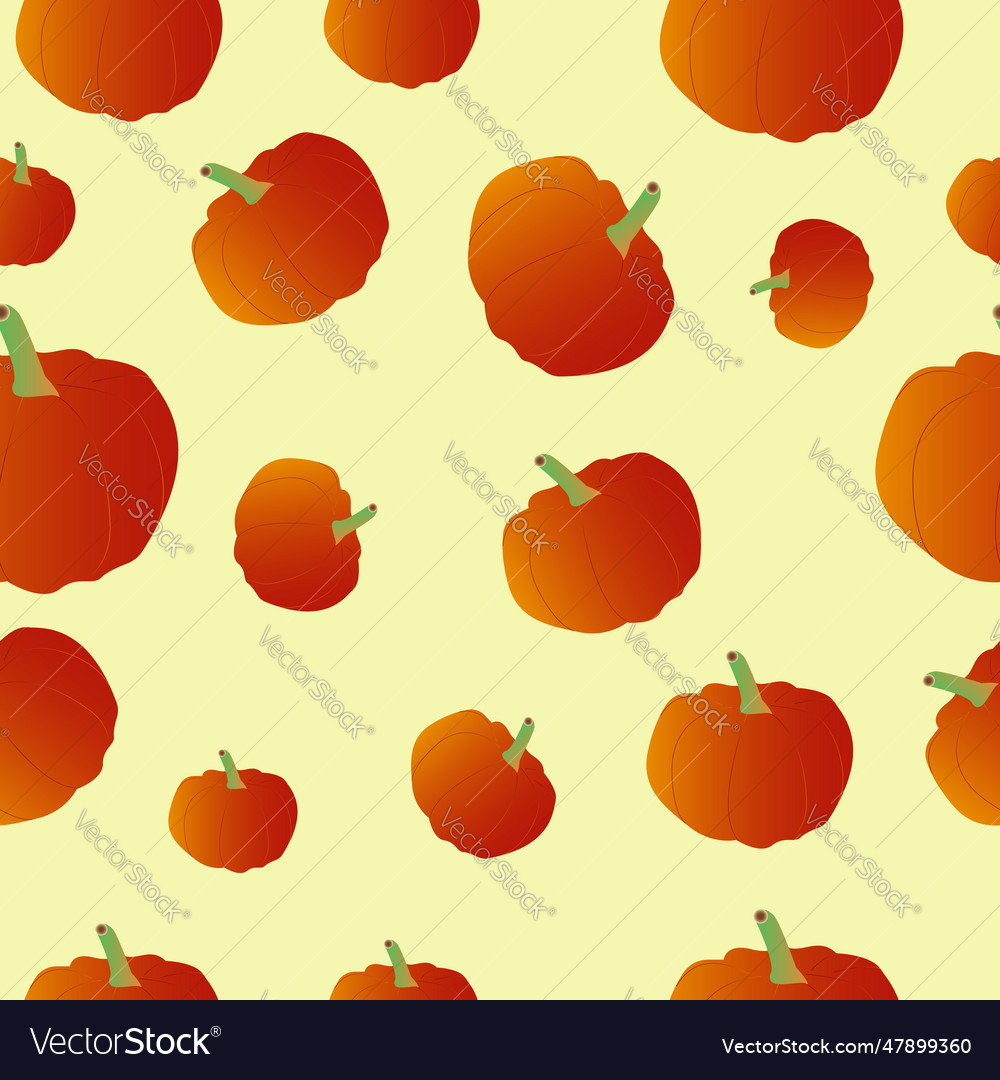 Seamless pattern - pumpkins - autumn theme Vector Image