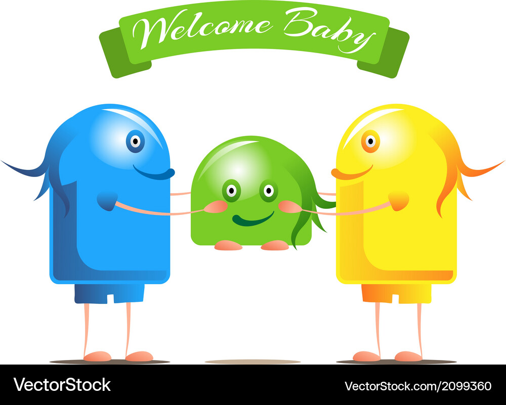Welcome for new baby Royalty Free Vector Image