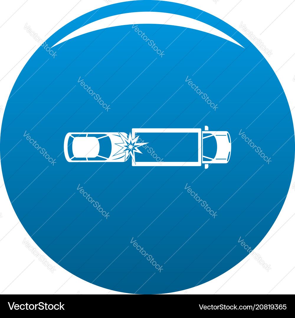 Car injury icon blue Royalty Free Vector Image