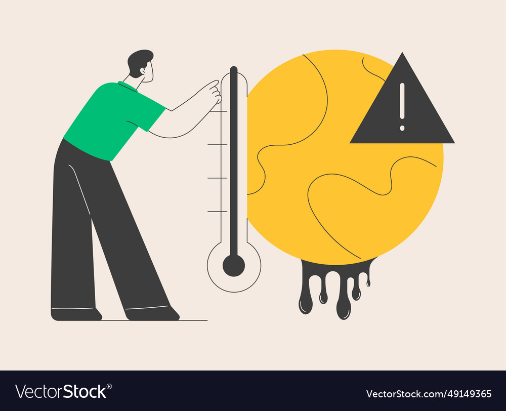Global warming abstract concept Royalty Free Vector Image Global warming abstract concept Royalty Free Vector Image