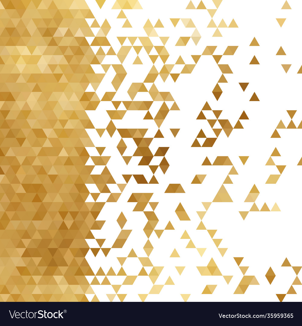 Gold polygonal pattern geometric Royalty Free Vector Image