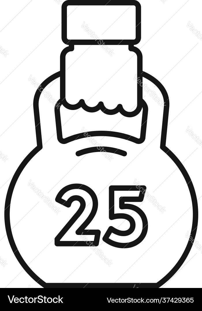 Gym kettlebell icon outline style Royalty Free Vector Image