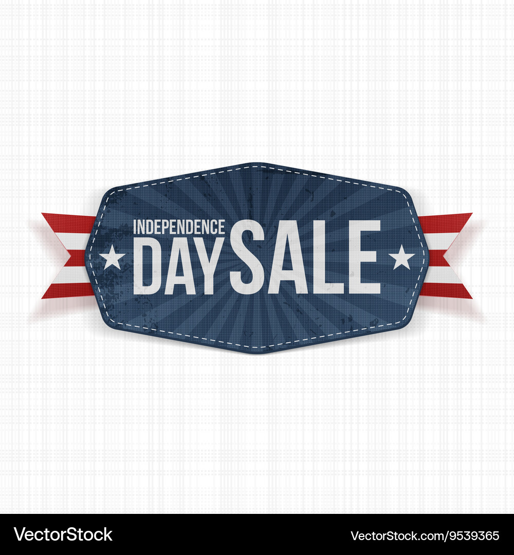 Independence day sale paper label Royalty Free Vector Image