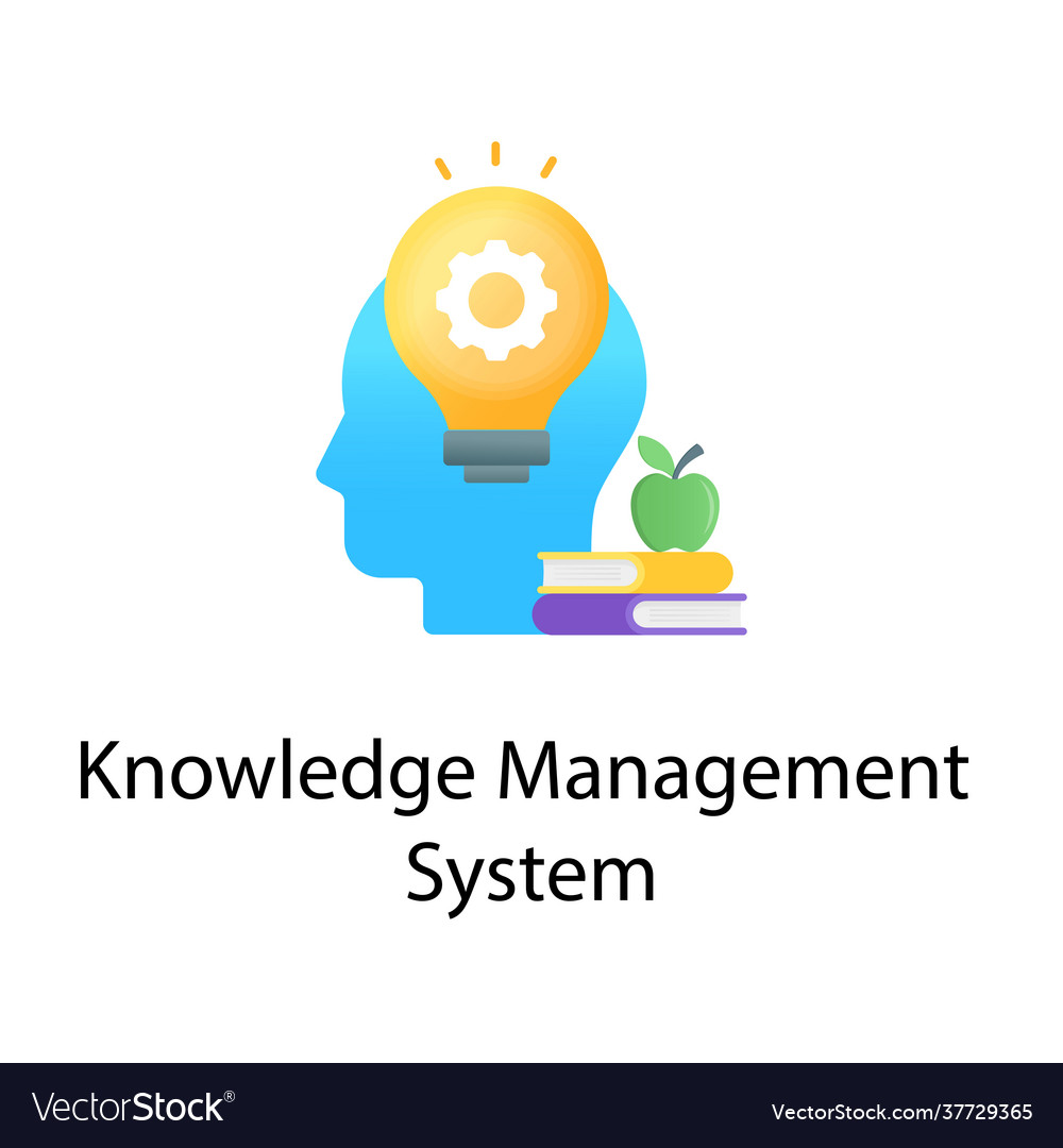 Knowledge management system Royalty Free Vector Image