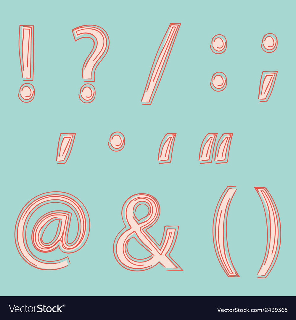 Punctuation Royalty Free Vector Image - VectorStock