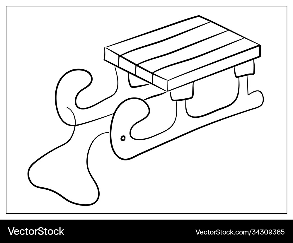 Sled icon trendy logo concept on white from Vector Image