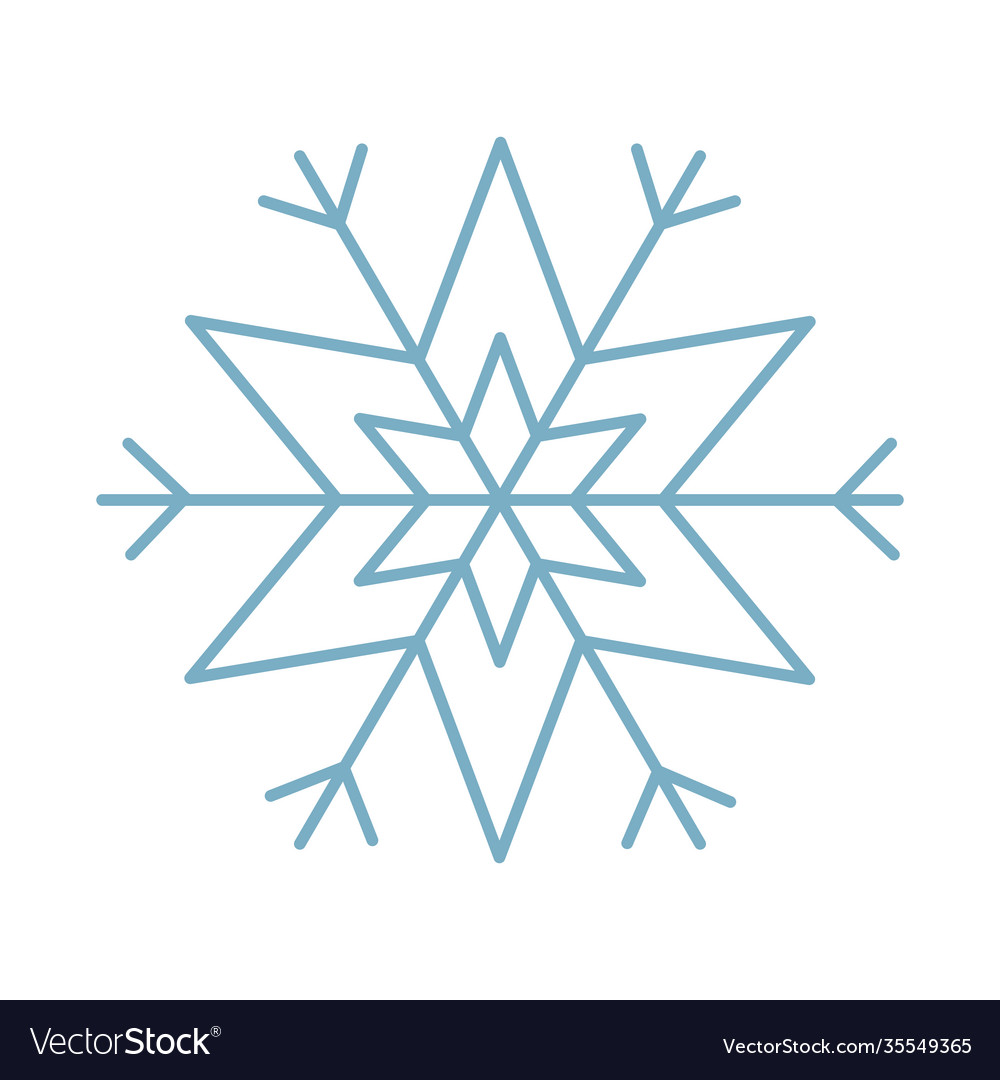 Snowflake winter season design Royalty Free Vector Image
