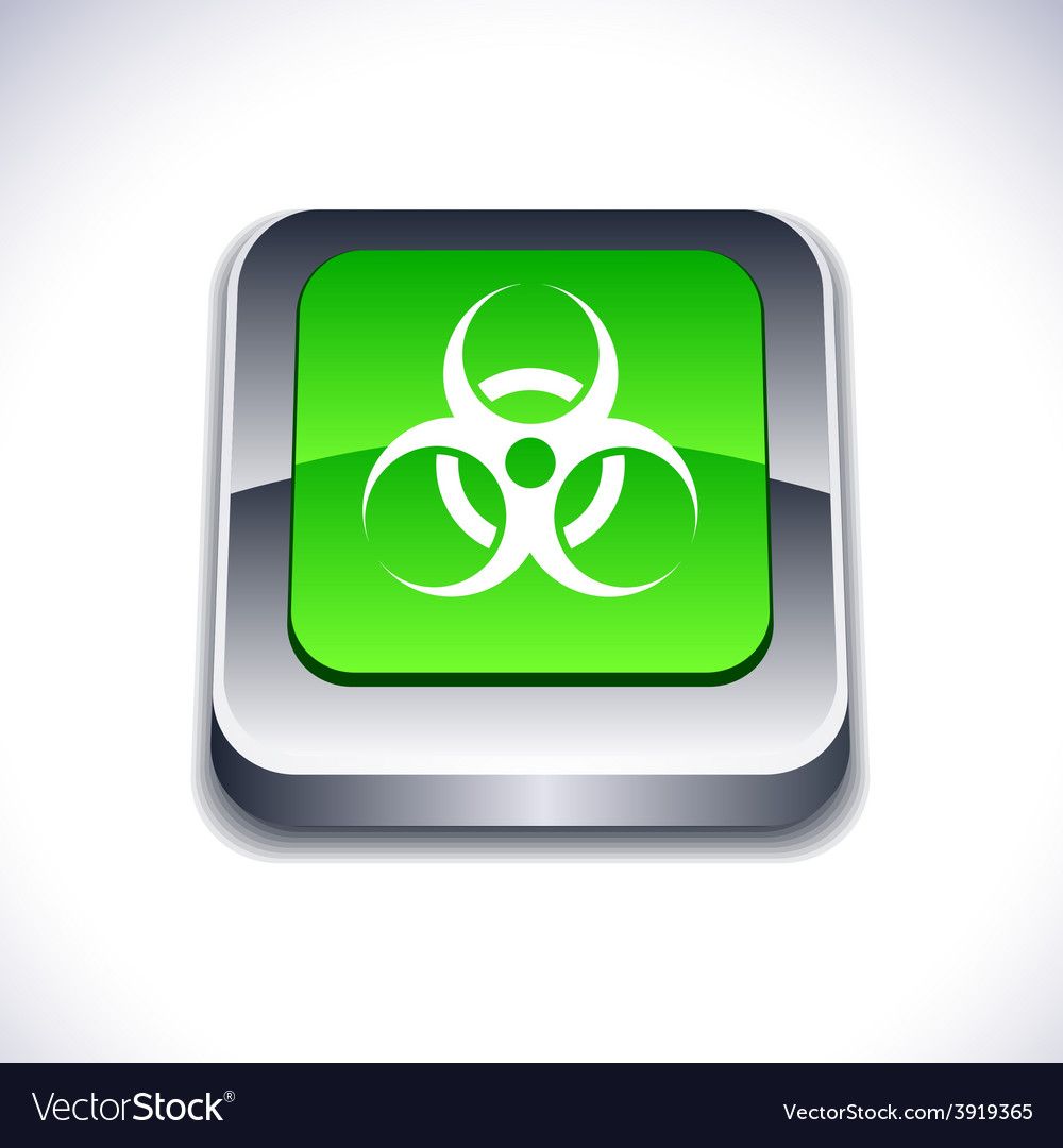 Virus 3d button Royalty Free Vector Image - VectorStock