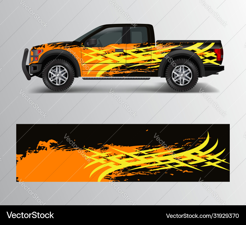 Abstract modern graphic design for truck Vector Image