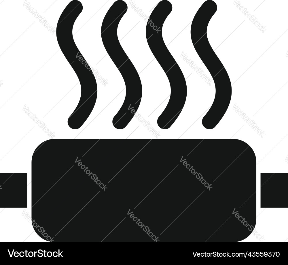 Car motor heat icon simple auto part Royalty Free Vector