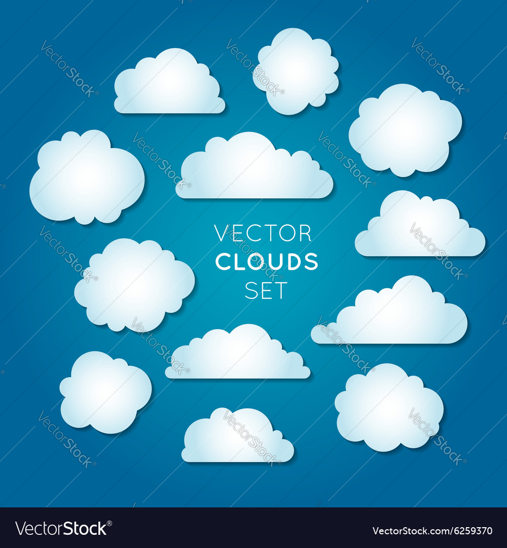 Clouds set 2 Royalty Free Vector Image - VectorStock