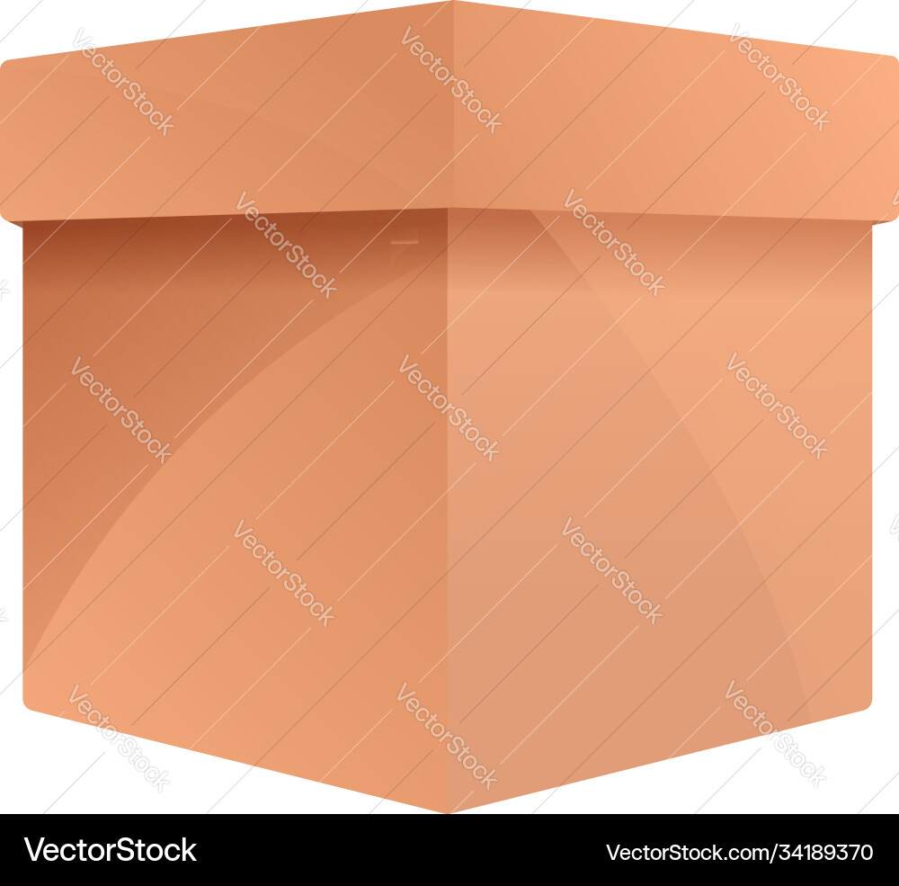 Crate box icon cartoon style Royalty Free Vector Image