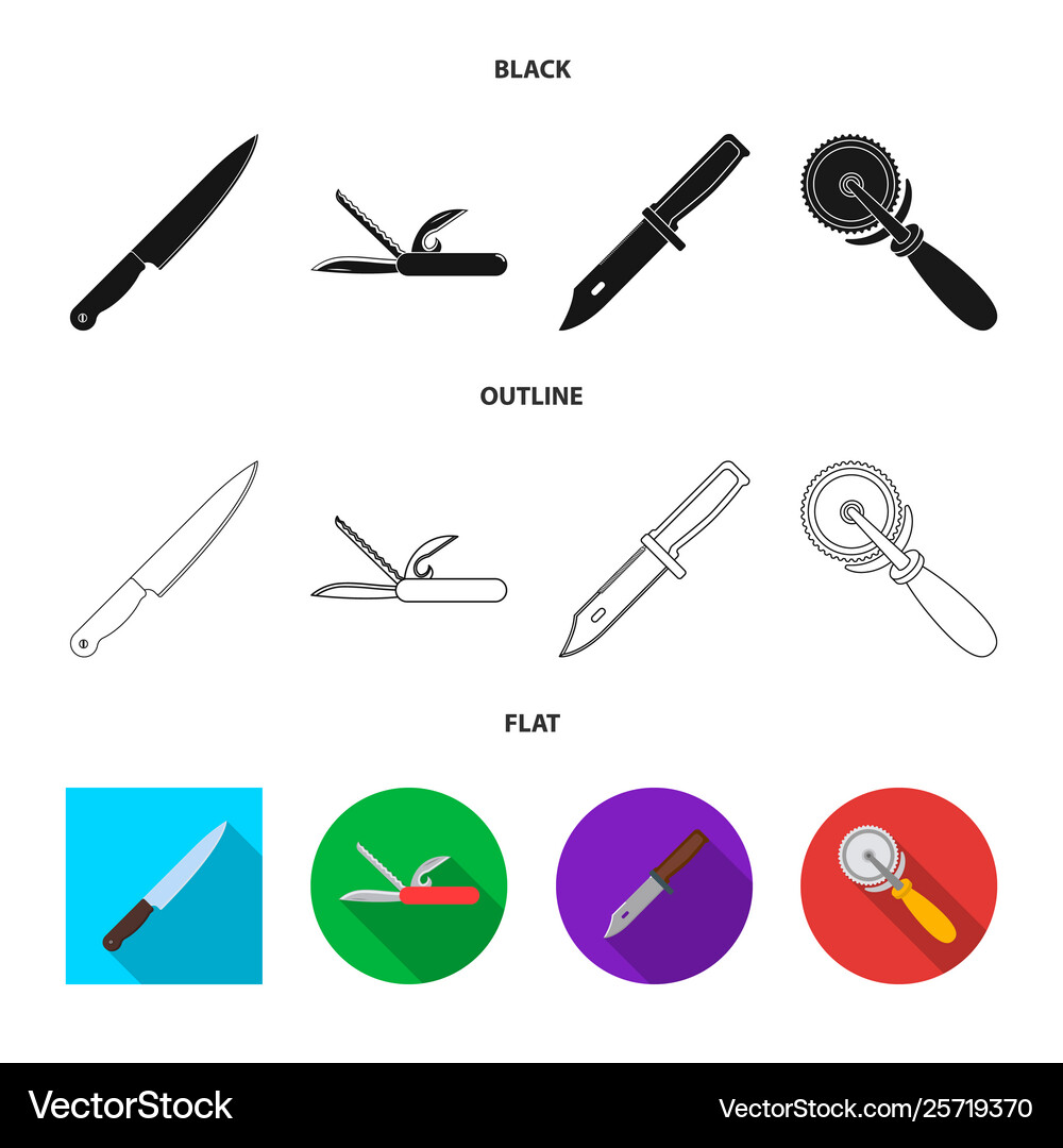 Design knife and cut symbol collection Royalty Free Vector