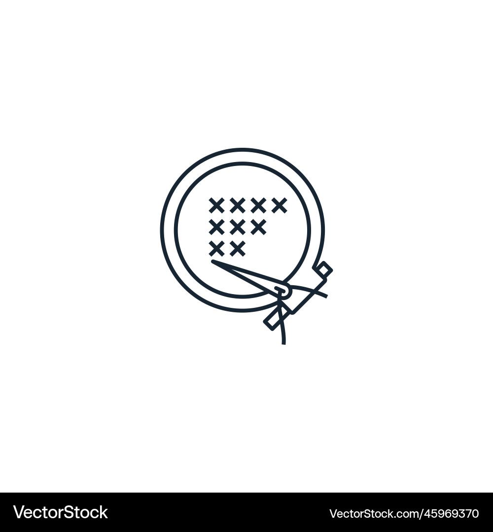 Embroidery creative icon from handmade icons Vector Image
