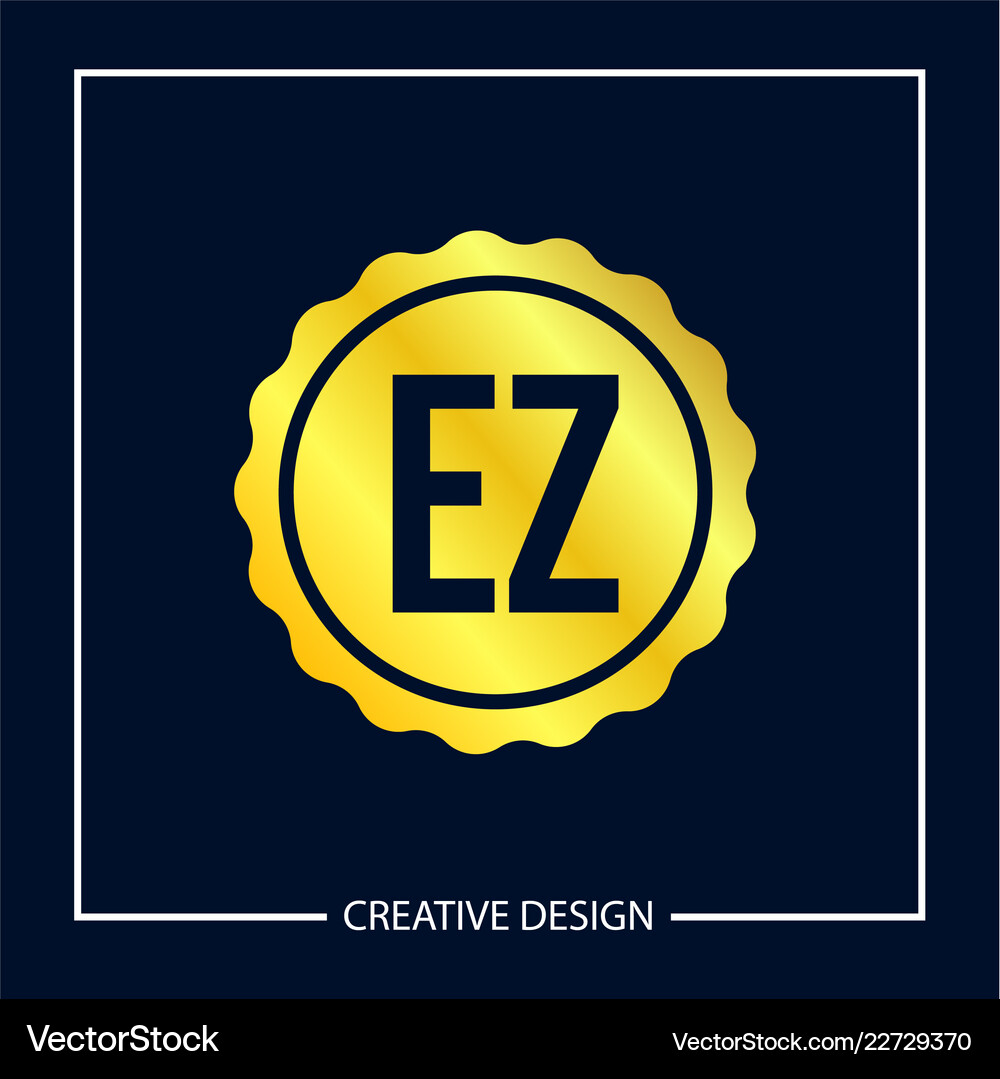 Initial letter ez logo template design Royalty Free Vector