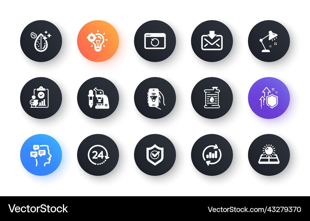 Minimal set of improving safety approved shield Vector Image