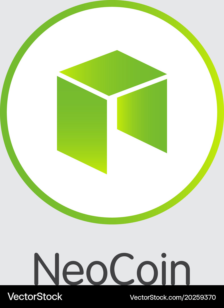 Neo - icon of virtual currency Royalty Free Vector Image