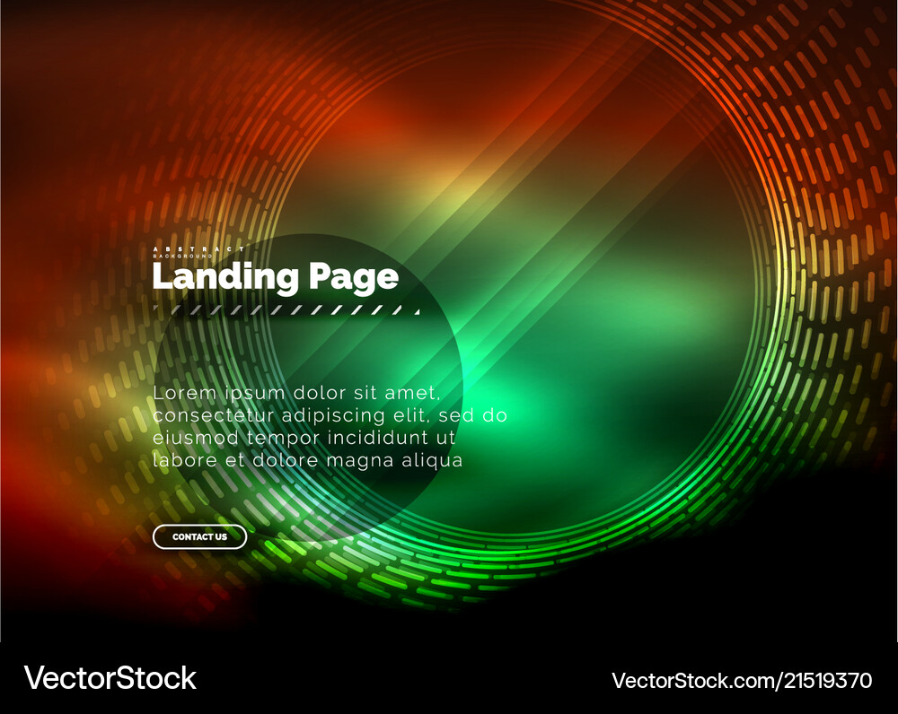 Neon glowing techno lines hi-tech futuristic Vector Image