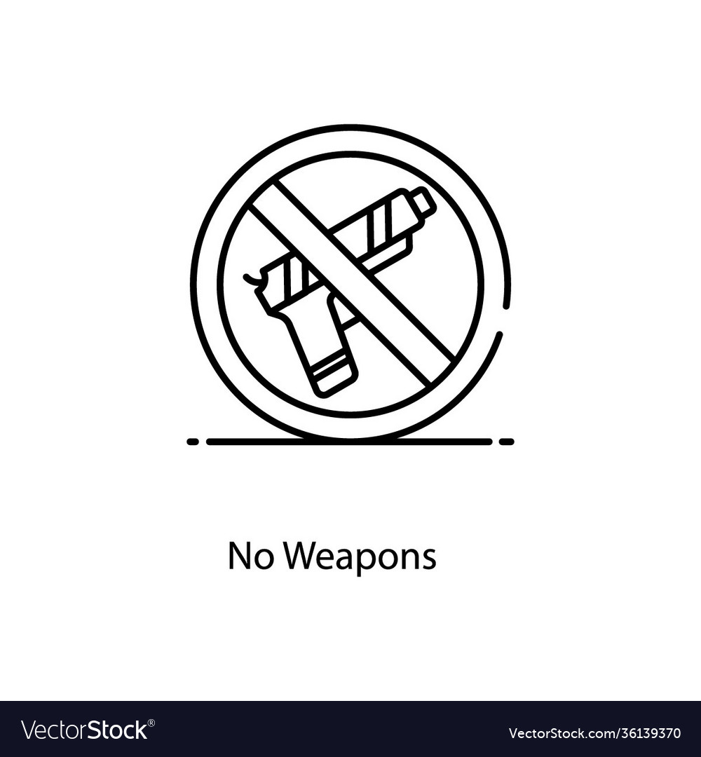 No weapons Royalty Free Vector Image - VectorStock