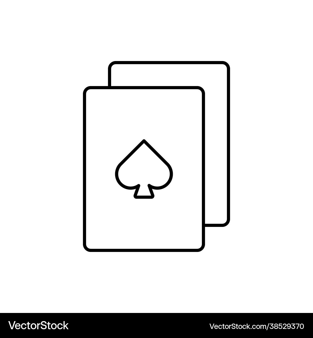 Playing card icon gamble icon bet Royalty Free Vector Image