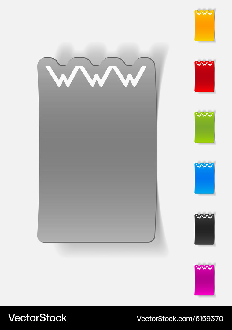 Realistic design element www Royalty Free Vector Image